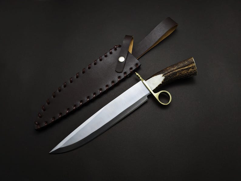 Tombstone Movie Replica Bowie Knife: Handcrafted Stag Antler Handle ...