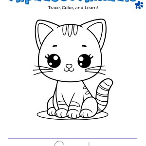 Animal Alphabet Coloring Pages & Tracing Printable, Educational Fun for ...