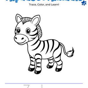 Animal Alphabet Coloring Pages & Tracing Printable, Educational Fun for ...