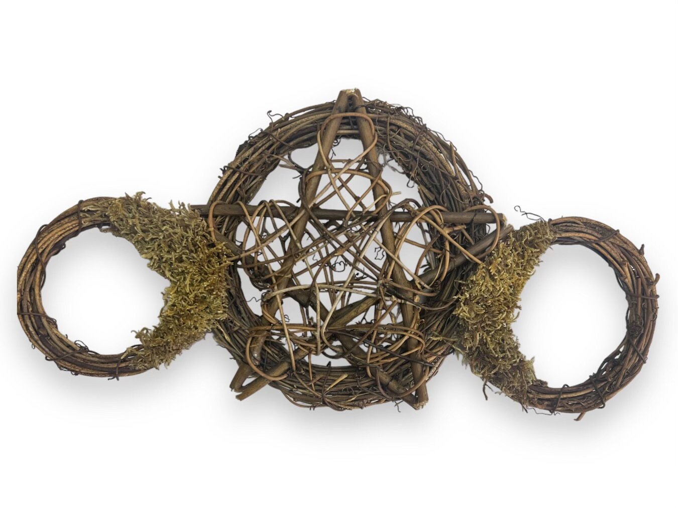 Triple Moon Goddess Pentacle Wreath: Wiccan Home Décor and Altar ...