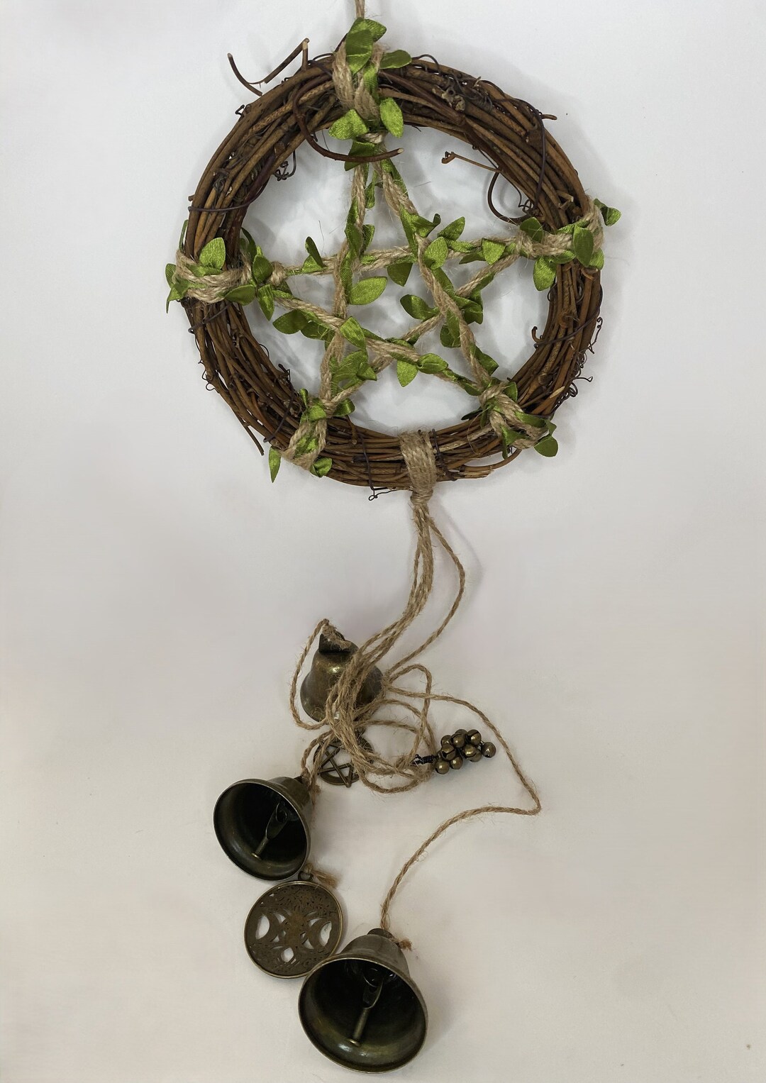 NEW!!! Pentacle Wreath Witch Bells - Enchanting Protection for Your ...