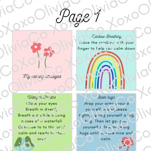 Calm Down Cards Set of 8 - Etsy