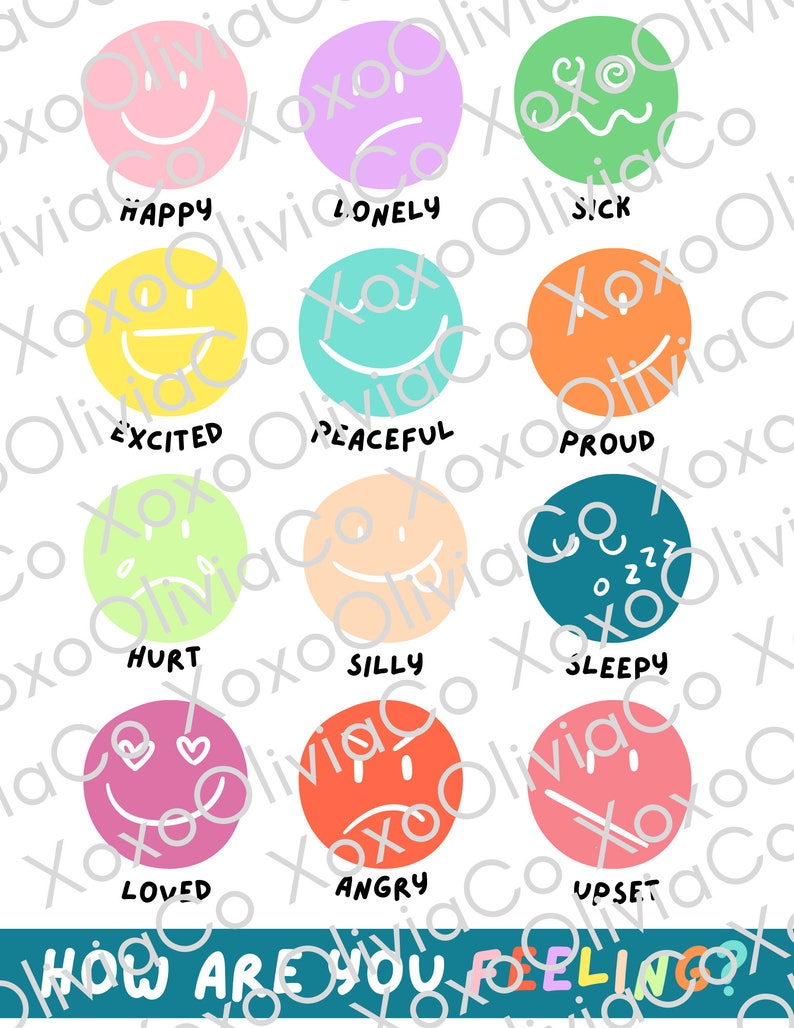 Feelings Chart + Feelings Cards - Etsy