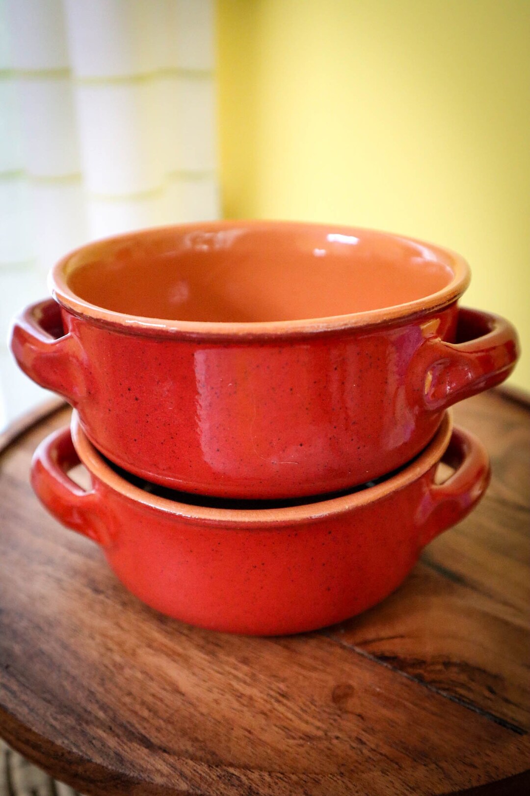 2 De Silva Pottery Italy Terracotta Soup Bowls Crocks Casserole Dishes ...