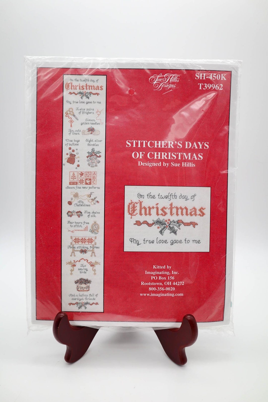 Vintage Sue Hillis Cross Stitch Craft Kit Stitcher's 12 Days of ...