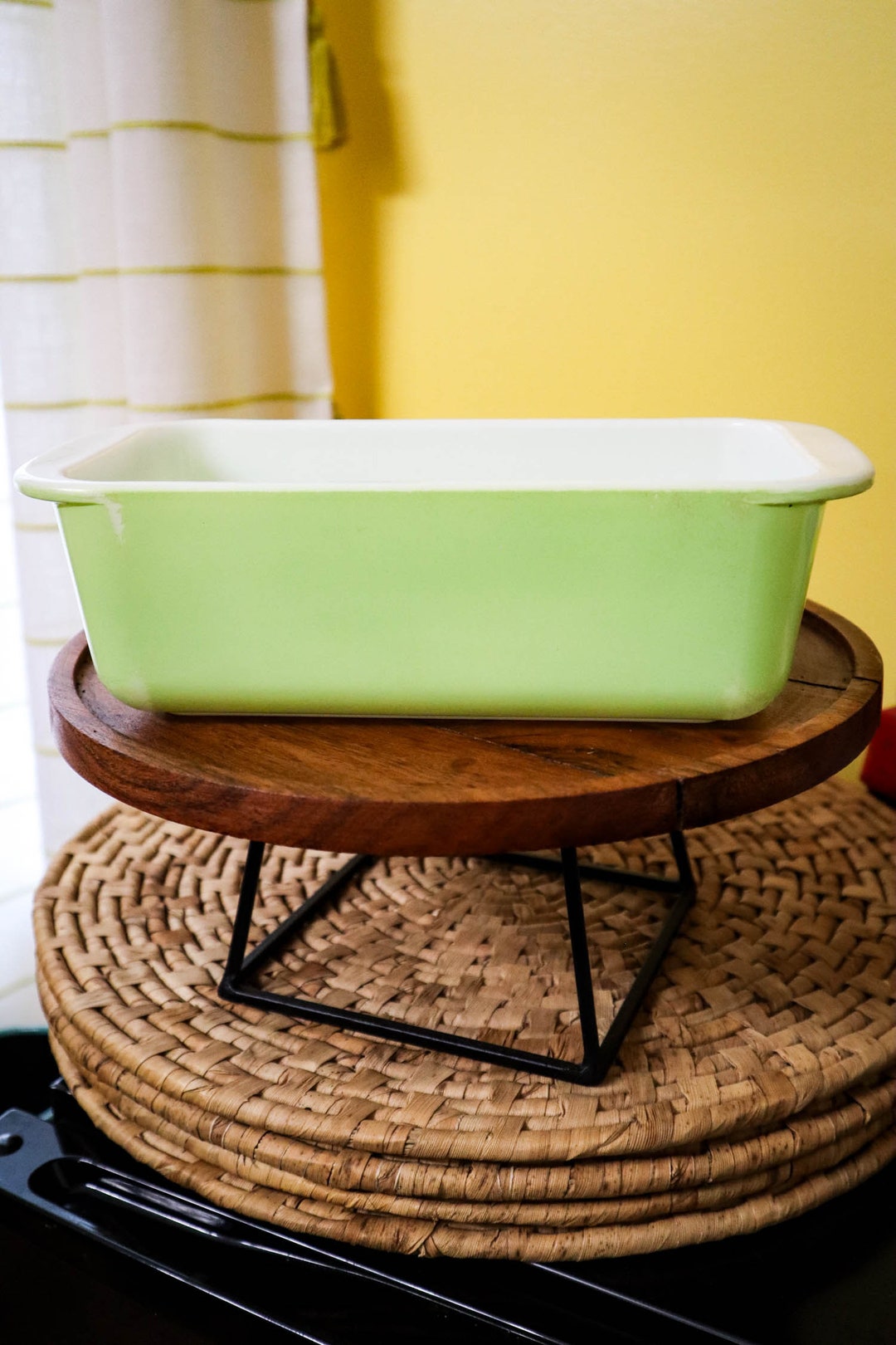 Vintage Pyrex Lime Green Loaf Pan 1 1/2 Quart 213 Ovenware MCM 1950's ...