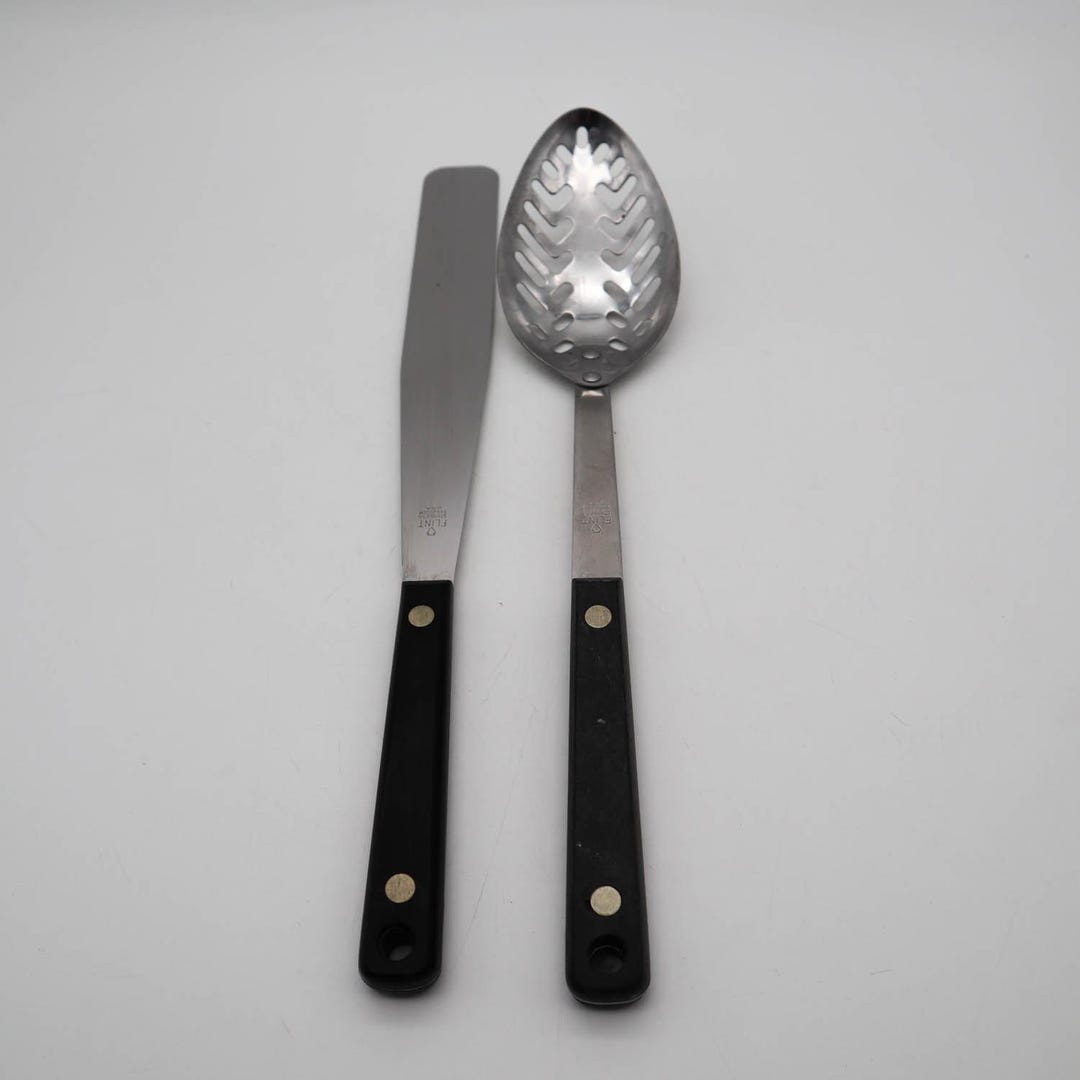 2 Vintage Ekco Flint Vanadium Stainless Steel Utensils Icing Spatula ...