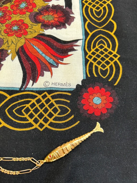 Vintage 19k Gold and Enamel Articulated Fish Pendant - Gem Vintage 19k Gold and Enamel Articulated Fish Pendant - Gem