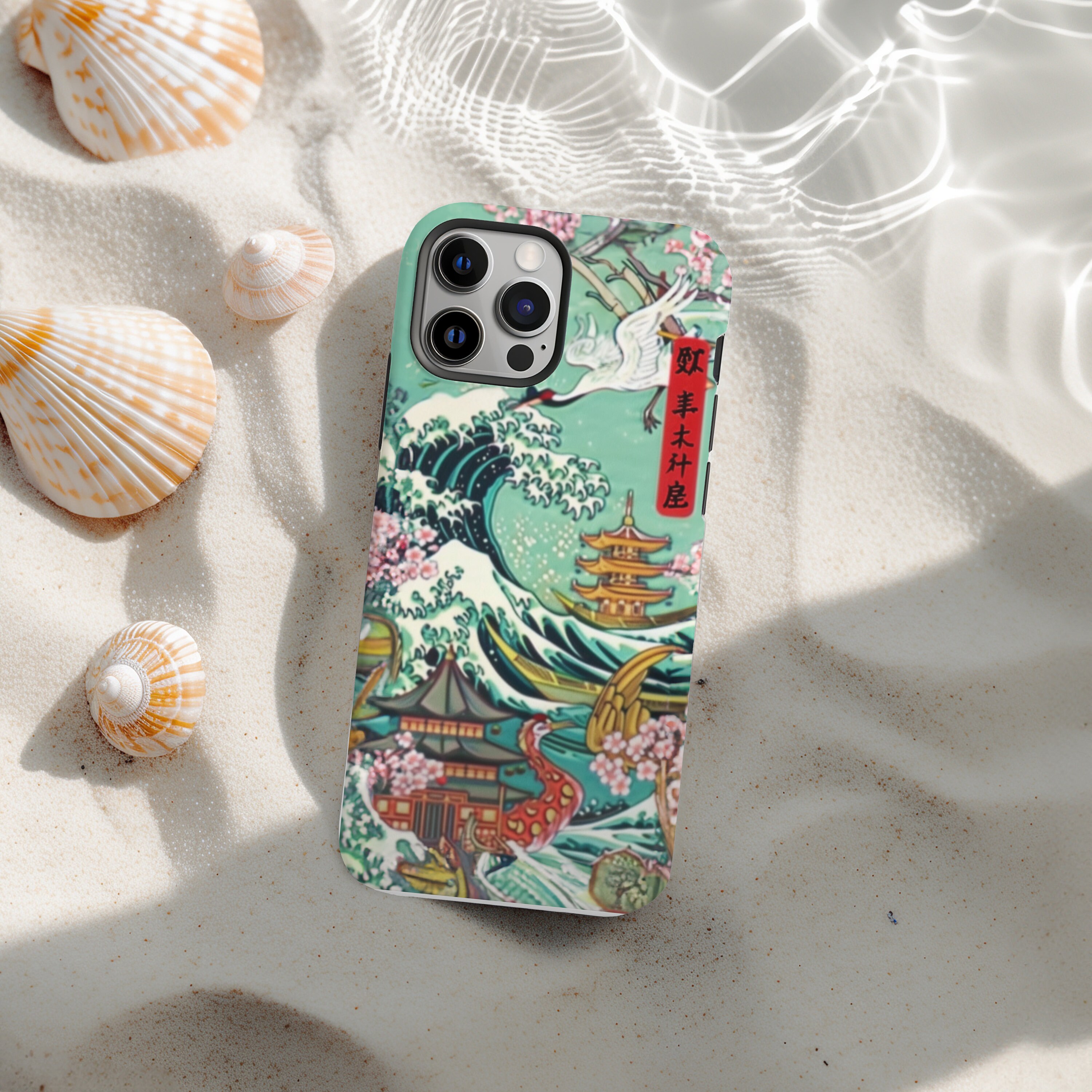 Traditional Japanese Wave Phone Case, Great Kanagawa Wave Mood Board ...