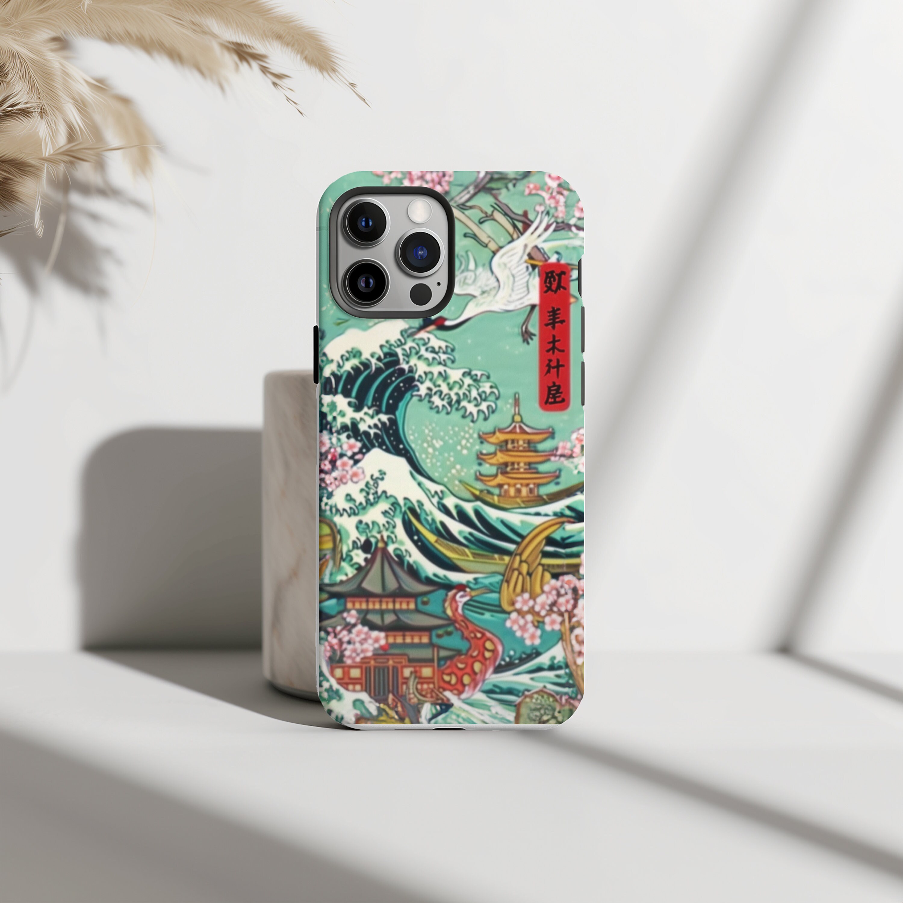 Traditional Japanese Wave Phone Case, Great Kanagawa Wave Mood Board ...