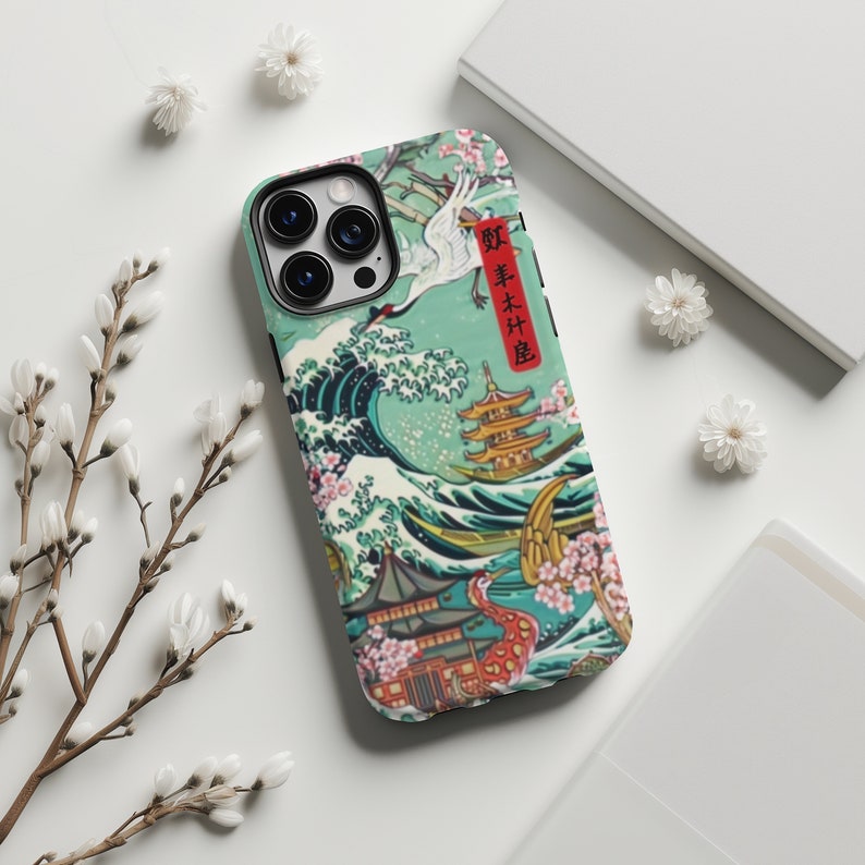 Traditional Japanese Wave Phone Case, Great Kanagawa Wave Mood Board ...