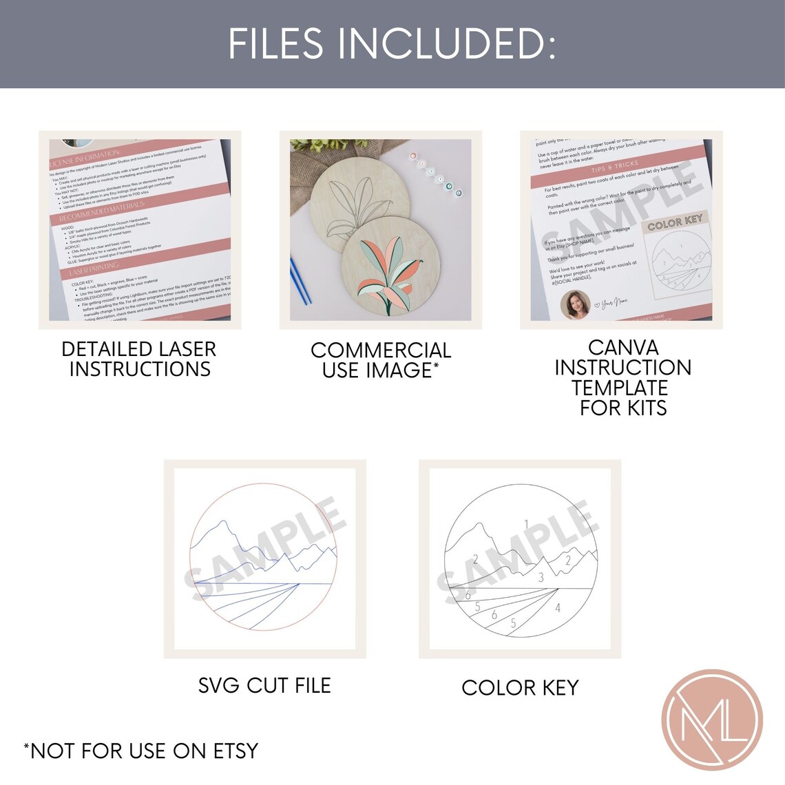Paint by Number Laser SVG File, DIY Paint Kit Glowforge Cut File - Etsy