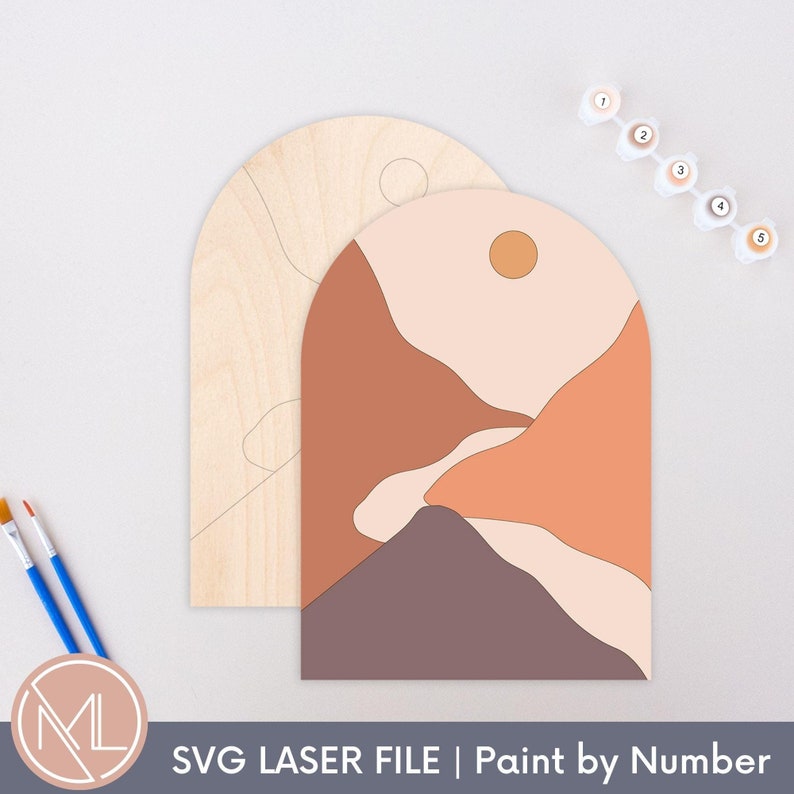 Paint by Number Laser SVG File, DIY Paint Kit Glowforge Cut File - Etsy