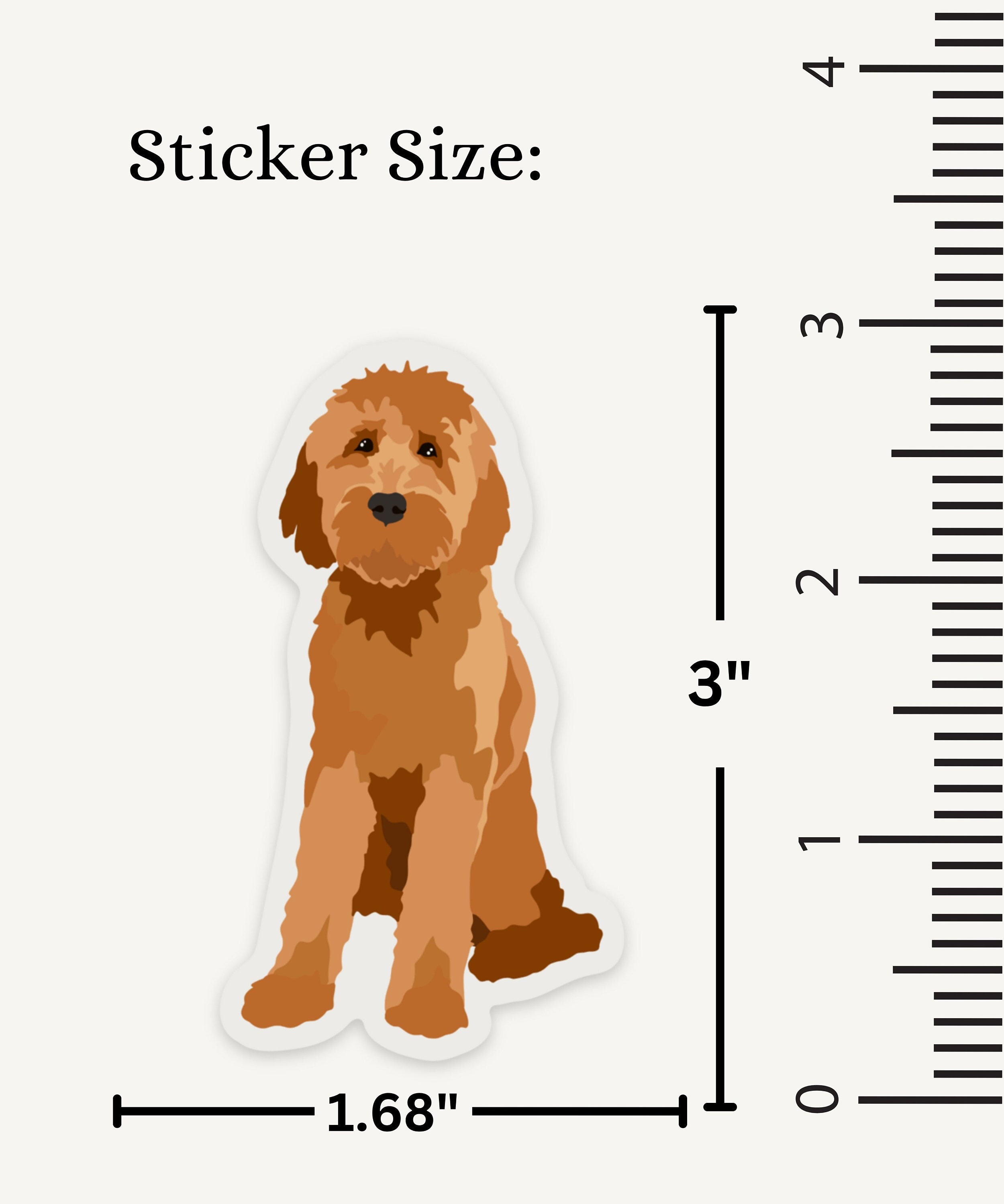 Goldendoodle Sticker Decal for Waterbottle Phone and Laptop Removable ...