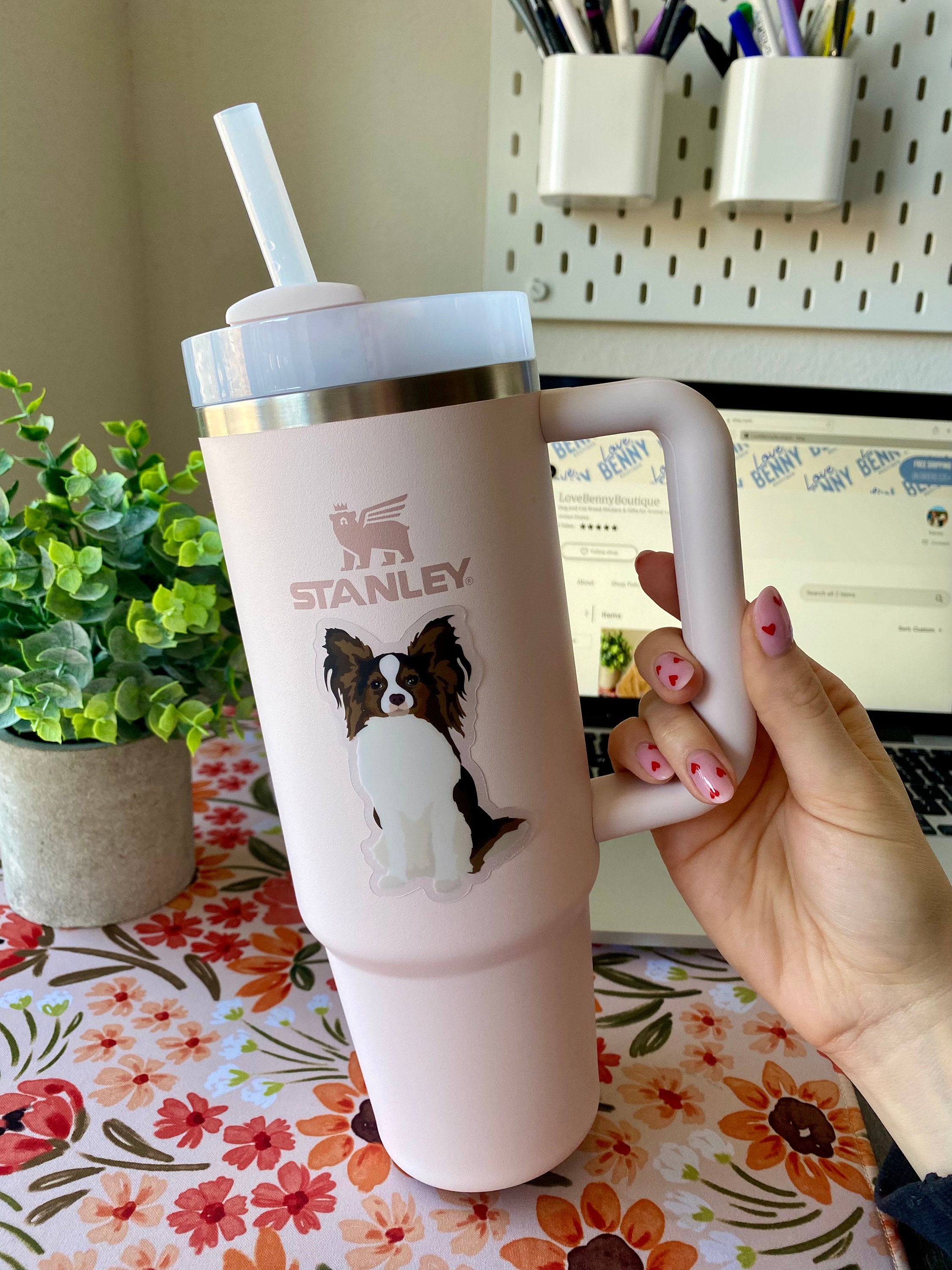 Papillon Dog Sticker Decal for Waterbottle Phone and Laptop Removable ...