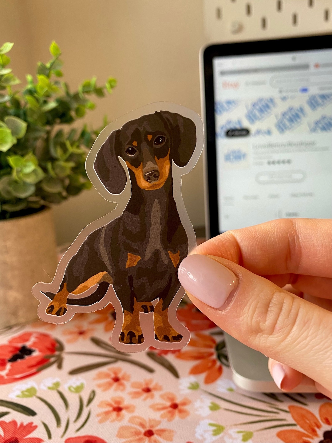 Dachshund Dog Sticker Decal for Waterbottle Phone and Laptop Removable ...