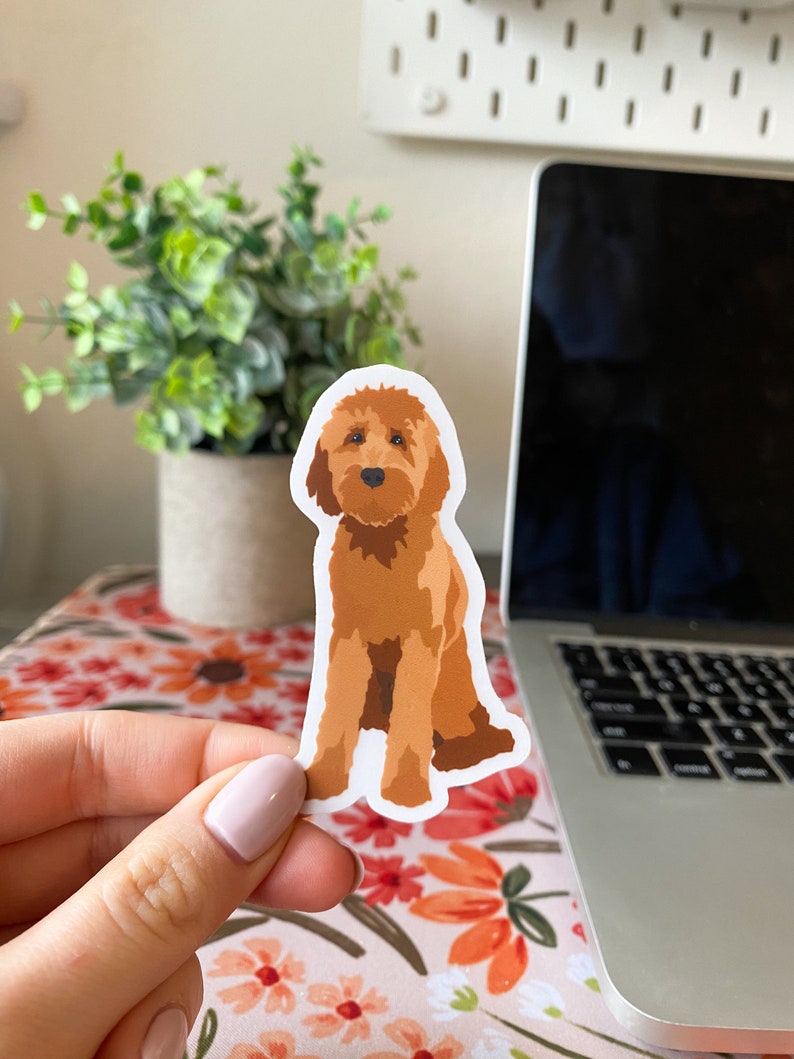 Goldendoodle Sticker Decal for Waterbottle Phone and Laptop Removable ...