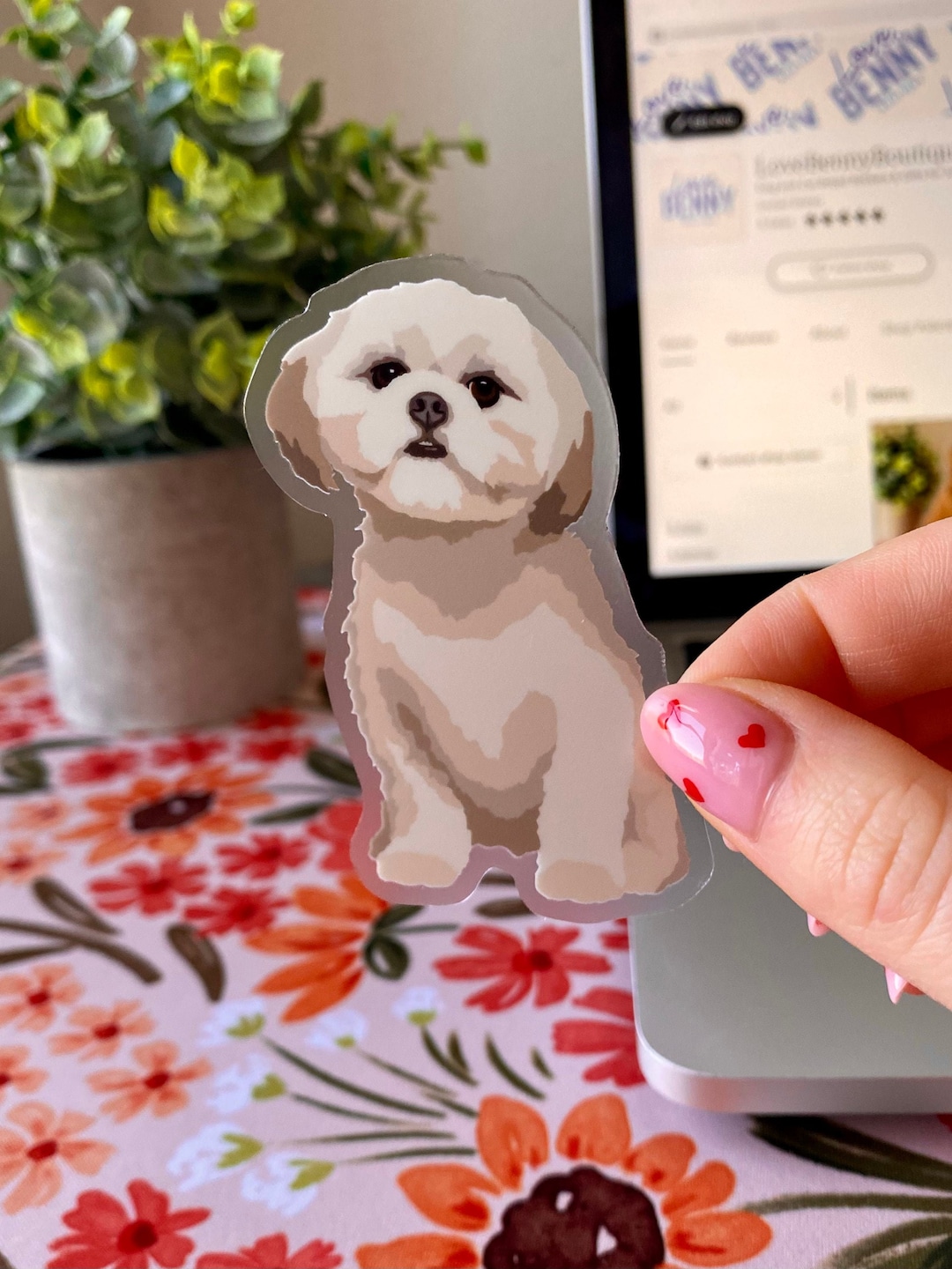 Shih Tzu Dog Sticker Decal for Waterbottle Phone and Laptop Removable ...