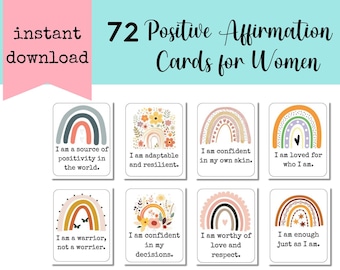 ADHD Brain Affirmation Station Cards, Positive Quote Flash Cards ...