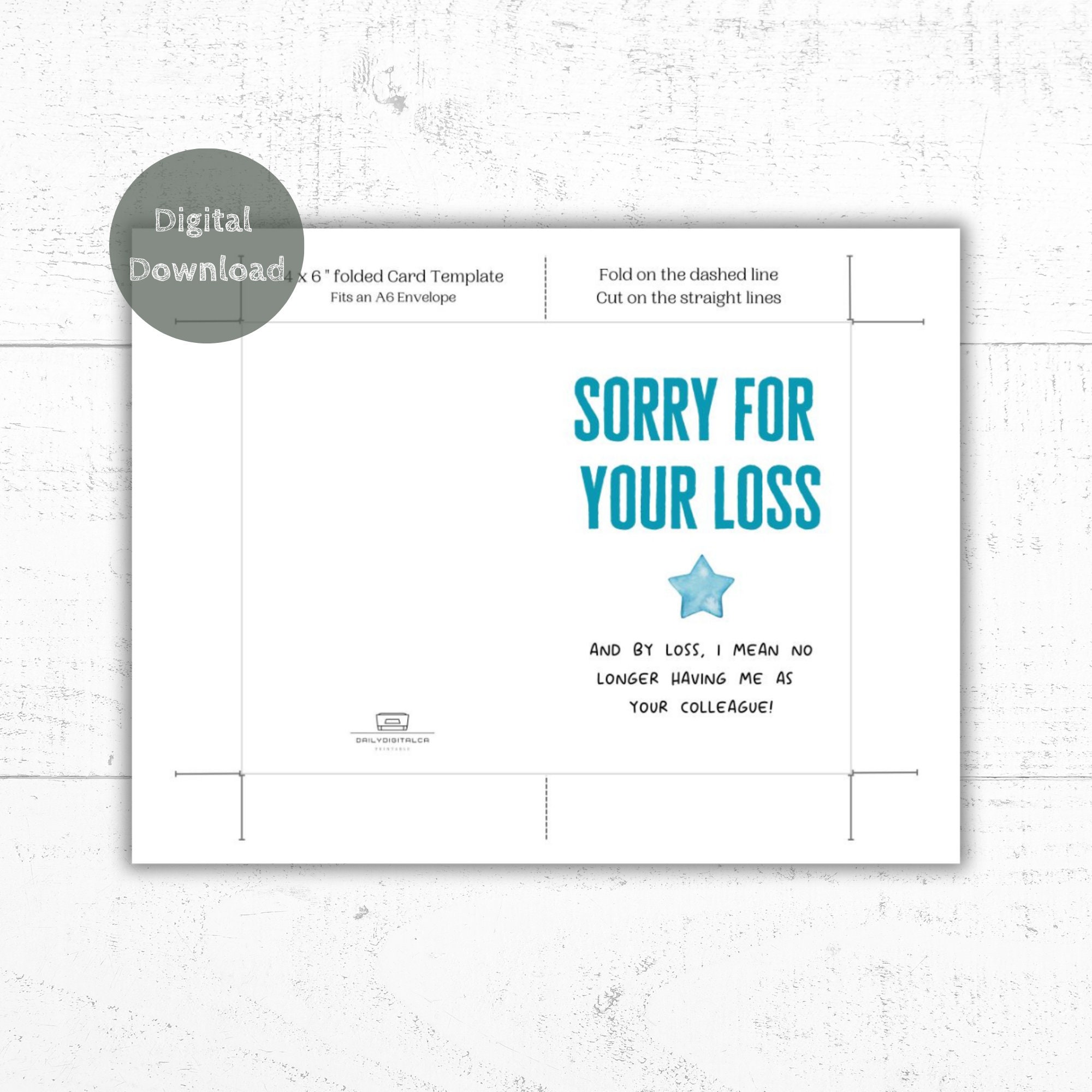 Printable Farewell Card, Funny New Job Leaving Card, Goodbye Card, New ...