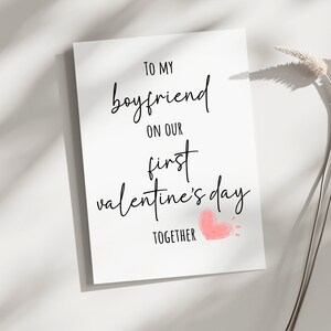 Printable Boyfriend First Valentines Day Card, to My Boyfriend on Our ...
