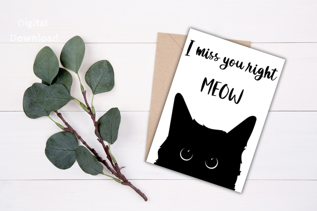 I Miss You Printable Card I Miss You Greeting Card Cute - Etsy