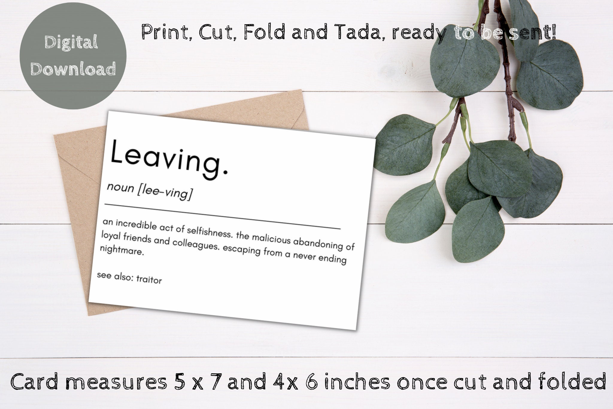 Printable Farewell Card Goodbye Card for Coworkers Leaving for New Job ...