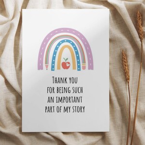 Printable Thank You Teacher Appreciation Card Digital Teacher Birthday ...