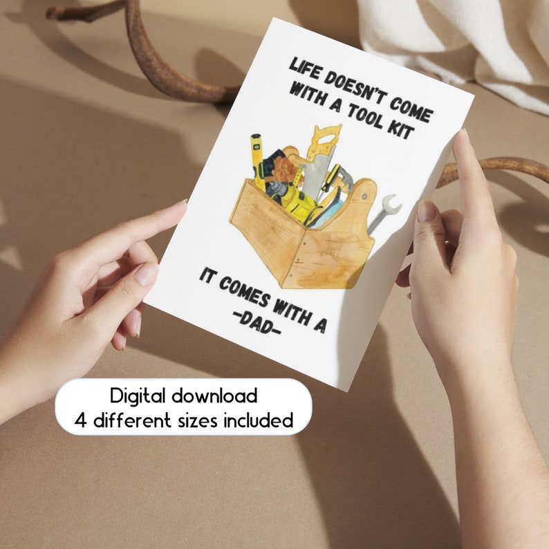 Funny Father's Day Card, Toolbox Dad Card, Toolbox Birthday Dad Toolkit ...