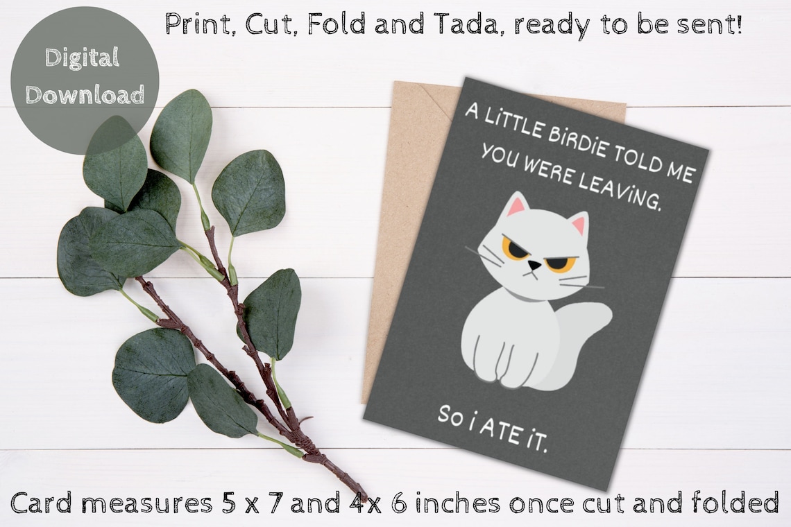 Printable Farewell Card Goodbye Card for Coworkers Leaving for - Etsy ...