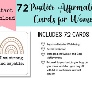 Affirmation Station Cards, Positive Quote Flash Cards, Printable ...