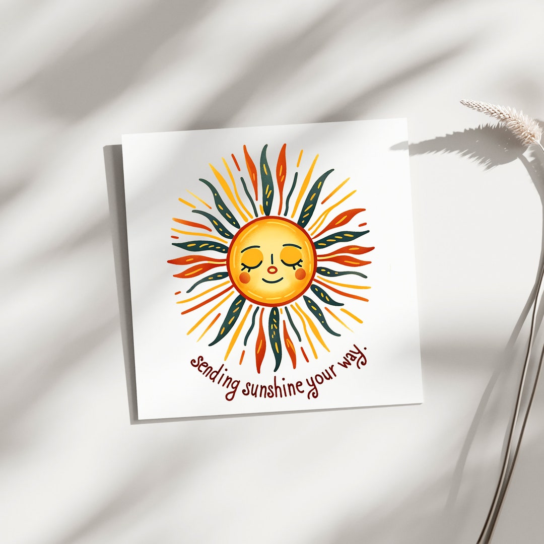 Sending Hugs, Sending Sunshine, Difficult Day, Encouragement Card, Just ...