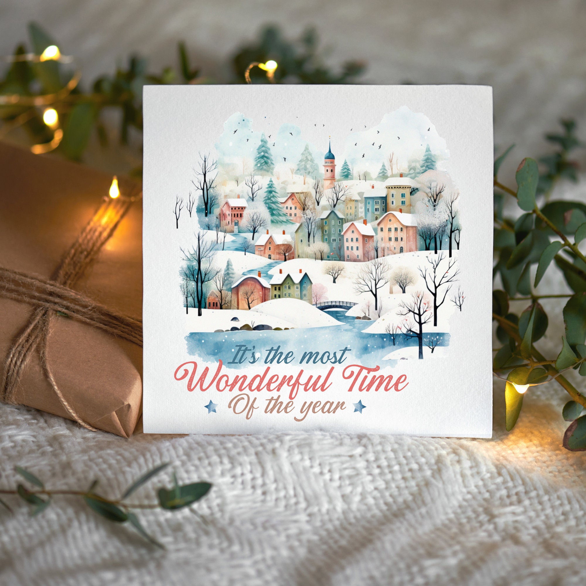 Printable Christmas Card Bundle, Merry Christmas Cards, Happy Holiday ...