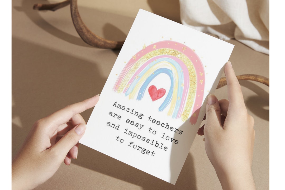 Printable Thank You Teacher Appreciation Card Digital Teacher Birthday ...