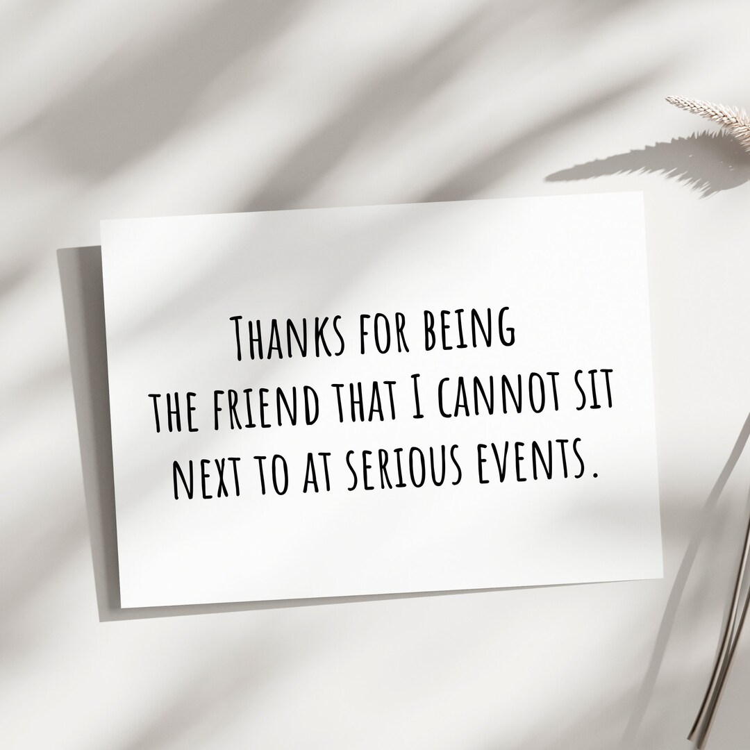 Printable Best Friend Card, Just Because Card, Bestie Birthday, Best ...