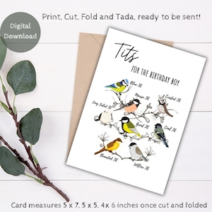 Funny Birthday Card, Funny Birdwatcher Birthday Card, Bird Lover ...