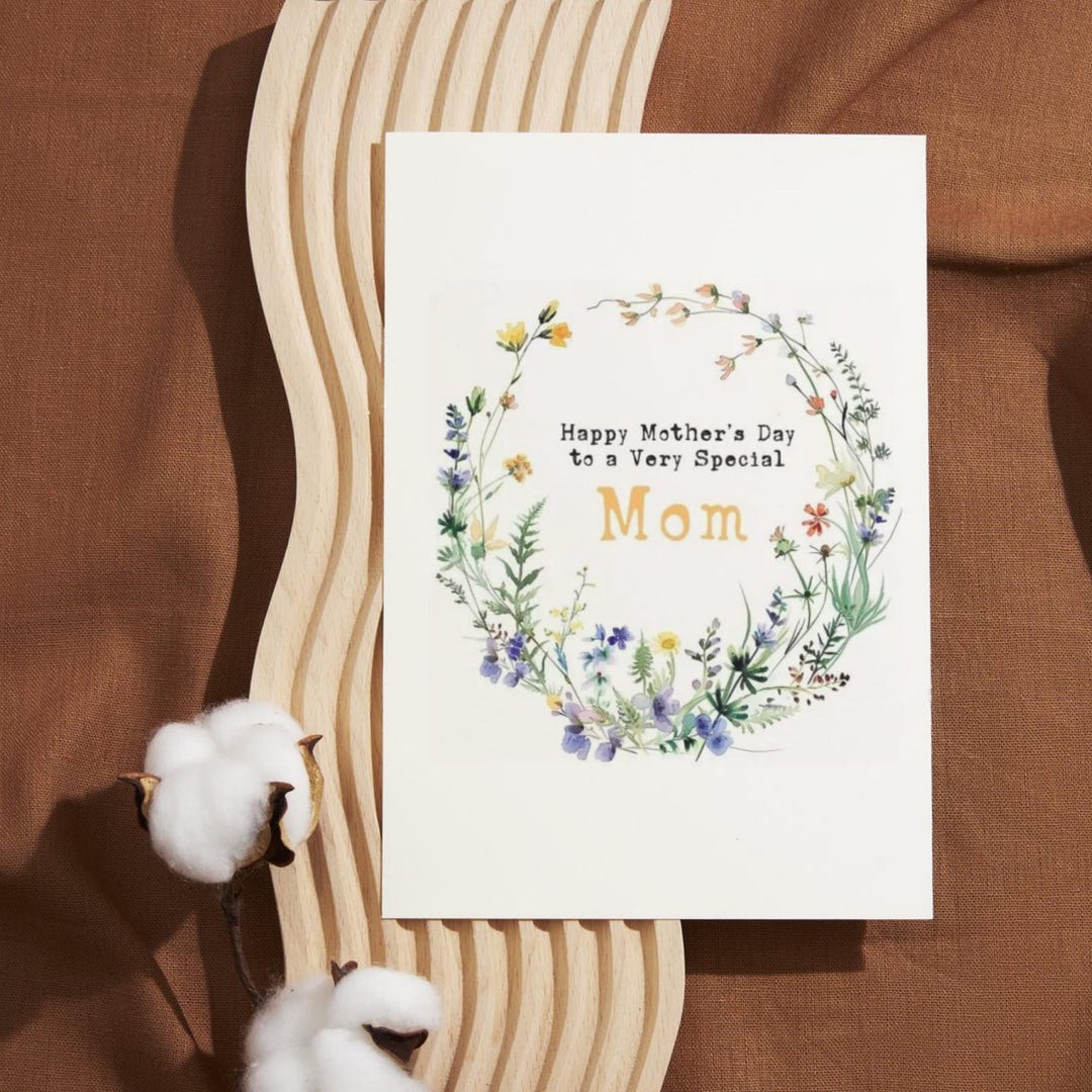 Printable Flower Mother's Day Card, Floral Mothers Day Card ...