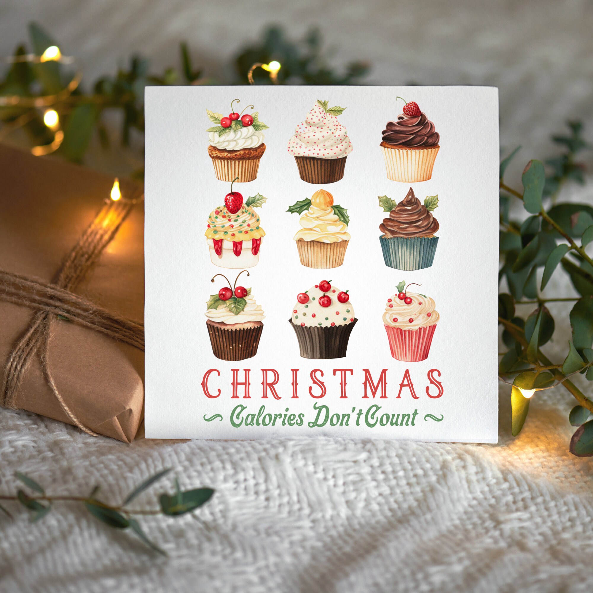 Printable Christmas Card Bundle, Merry Christmas Cards, Happy Holiday ...