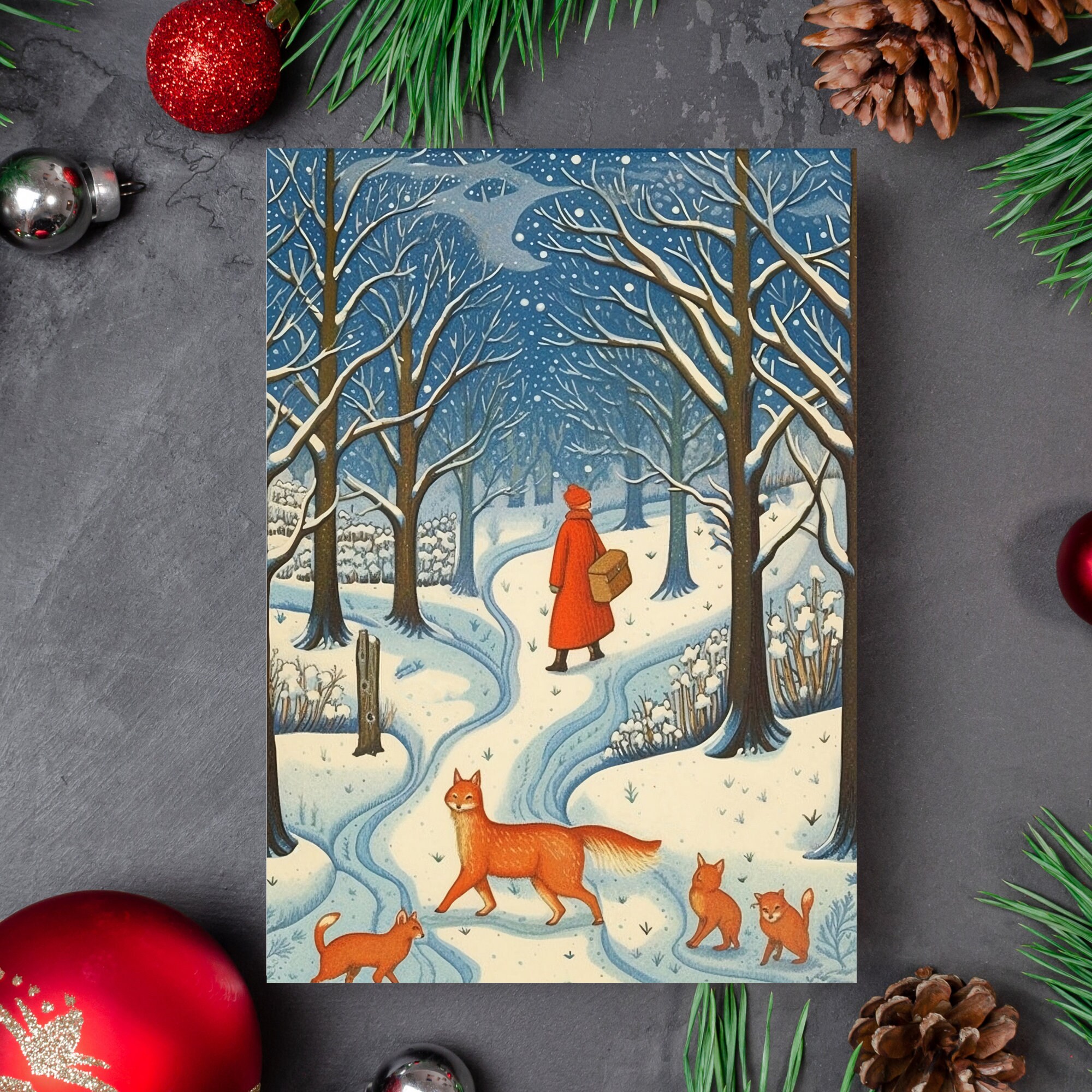 Printable Christmas Card Bundle, Merry Christmas Card Set, Happy ...