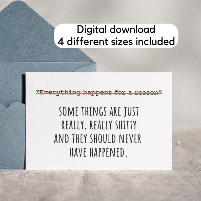 Printable Sympathy Card, Sorry Card, Get Well Card, Thinking of You ...