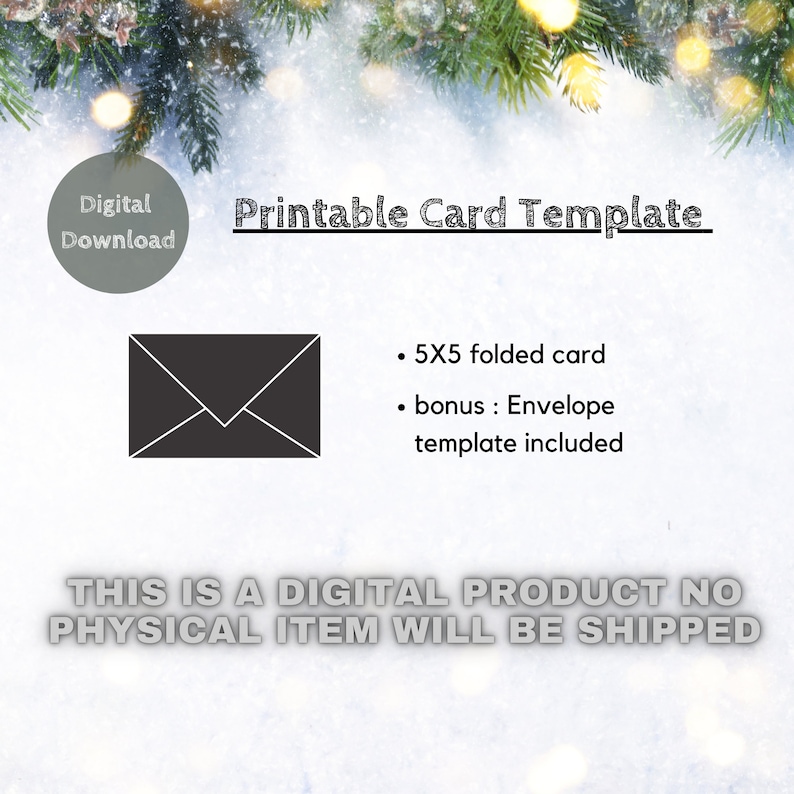 Printable Christmas Card Bundle, Merry Christmas Cards, Happy Holiday ...