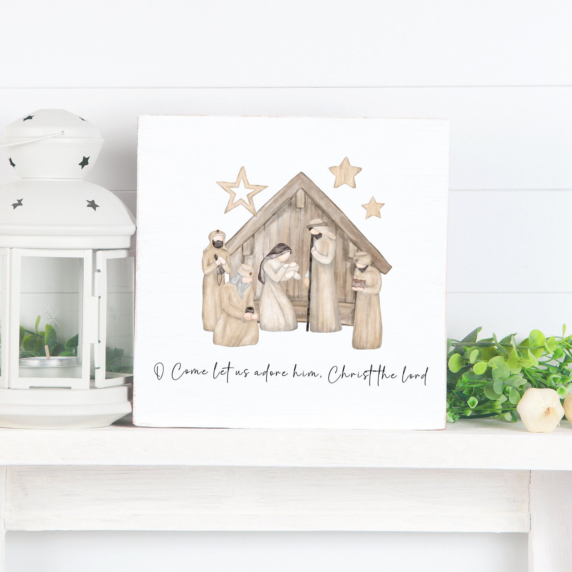 Printable Nativity Scene, Christmas Nativity Scene, Birth of Christ ...