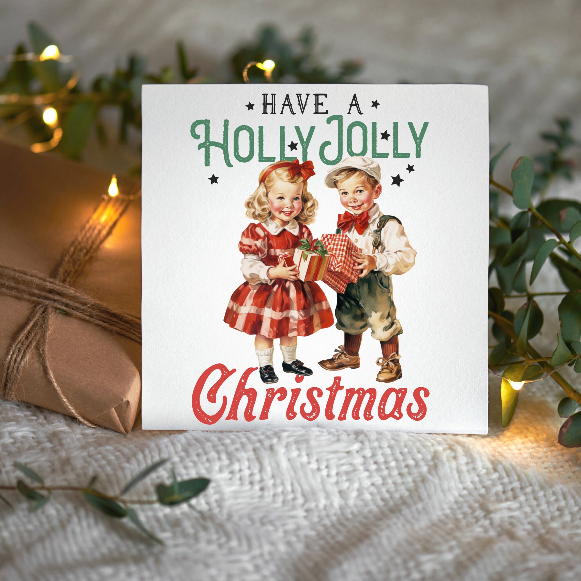 Printable Christmas Card Bundle, Merry Christmas Cards, Happy Holiday ...