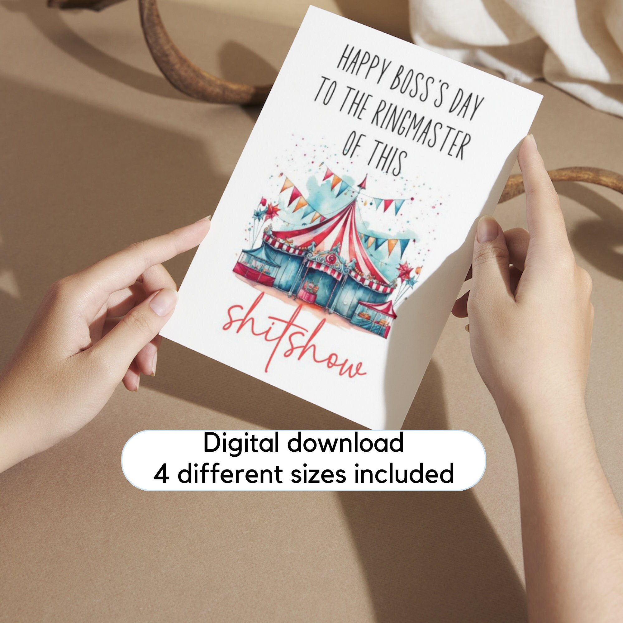 Printable Boss's Day Card, Printable Funny Card for Boss, Card for Boss ...