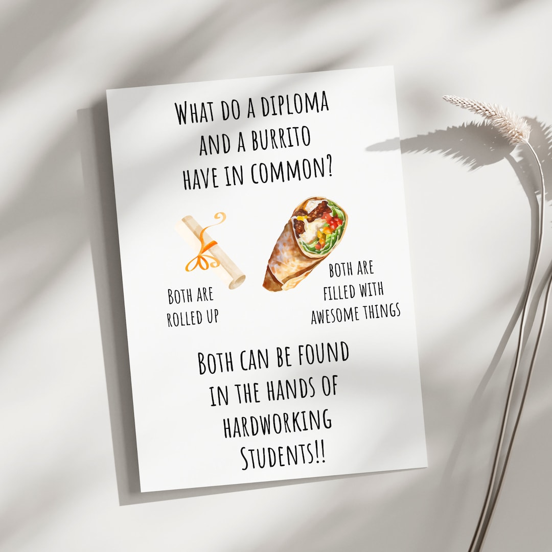 Graduation Card, Funny Graduation Card, Diploma Card, Graduation Pun ...