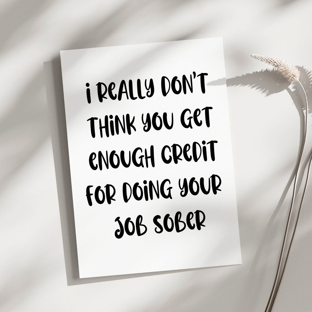 Printable Birthday Card, Funny Thank You Card for Boss, Card for Boss ...