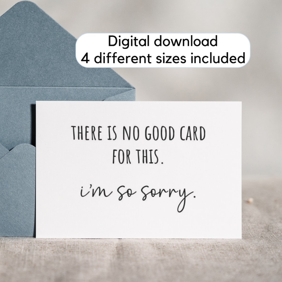 Printable Sympathy Card, Sorry Card, Sympathy Card, Thinking of You ...