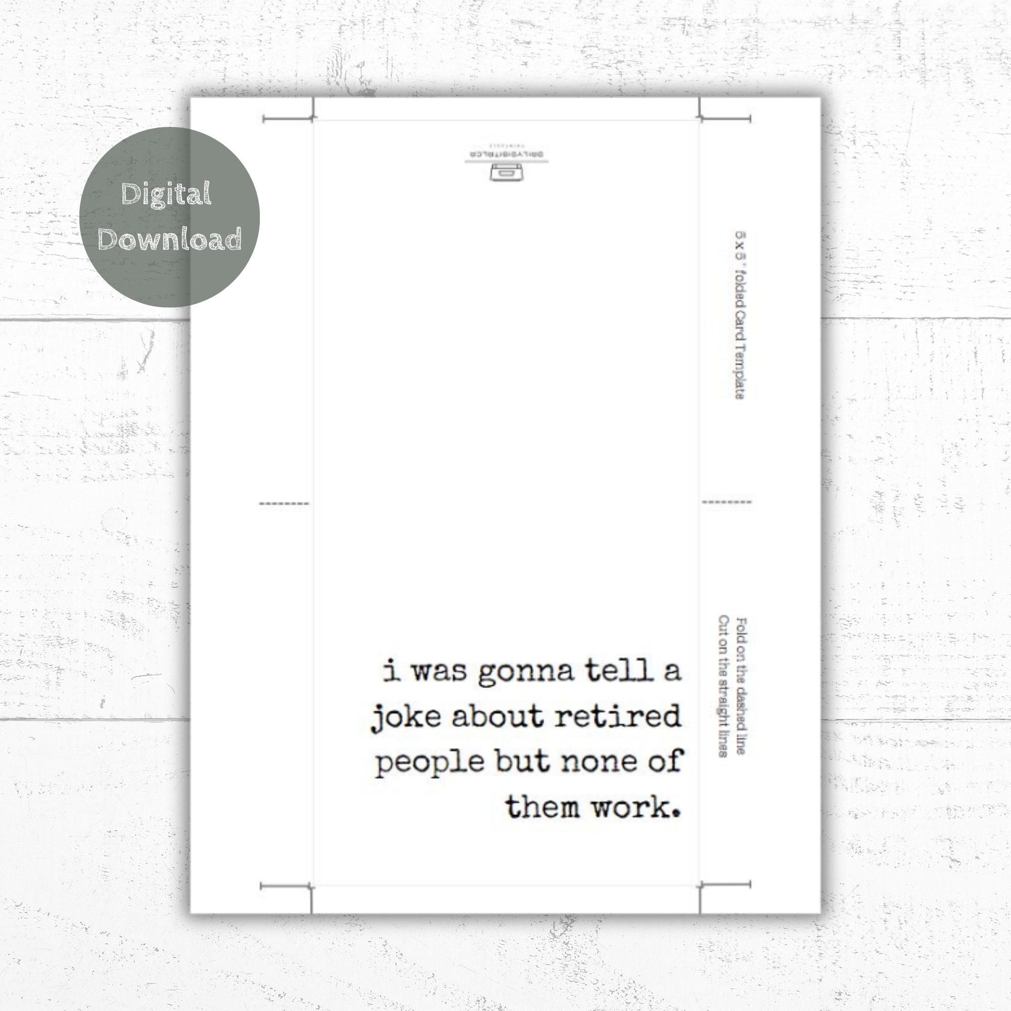 Printable Retirement Card, Funny Retirement Card, Joke About Retired ...