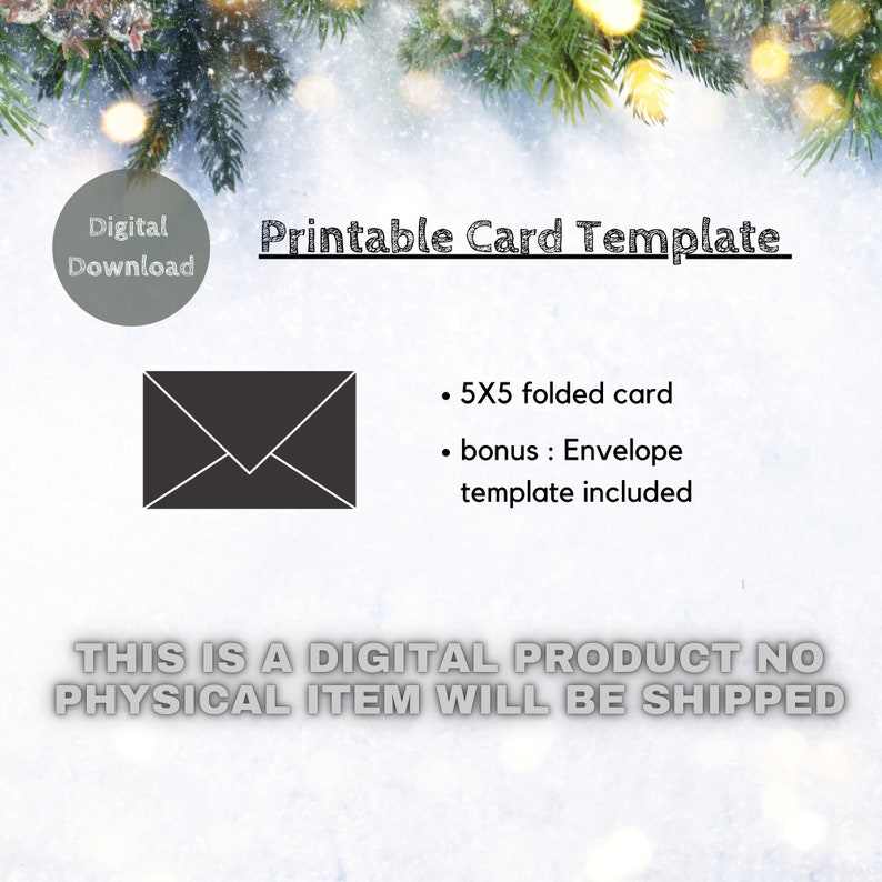 Printable Christmas Card Bundle, Merry Christmas Cards, Happy Holiday ...