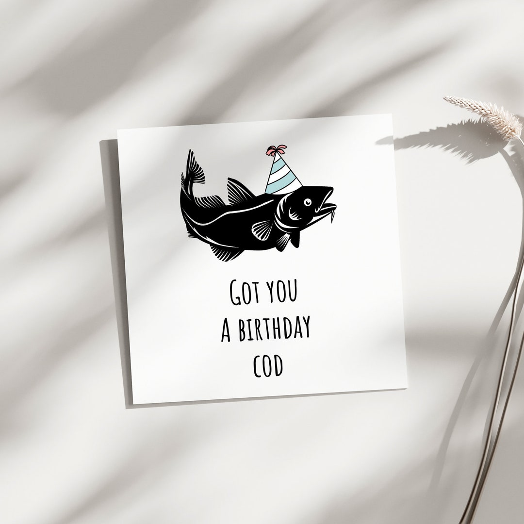 Got You a Birthday Cod, Funny Birthday Card, Birthday Card Pun ...